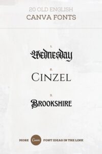 25 Old English Canva Fonts That’ll Take You to the Old Times | Goofy ...