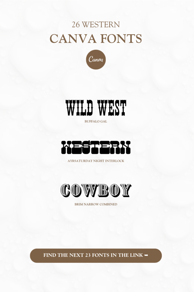 26 Western Canva Fonts That’ll Make Any Cowboy Proud | Goofy Designer