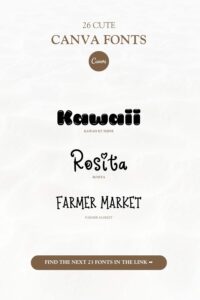 26 Irresistibly Cute Canva Fonts That'll Melt Your Heart | Goofy Designer