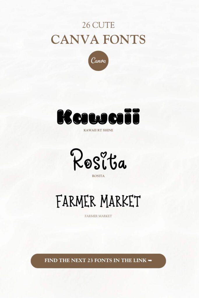 26 Irresistibly Cute Canva Fonts That'll Melt Your Heart | Goofy Designer