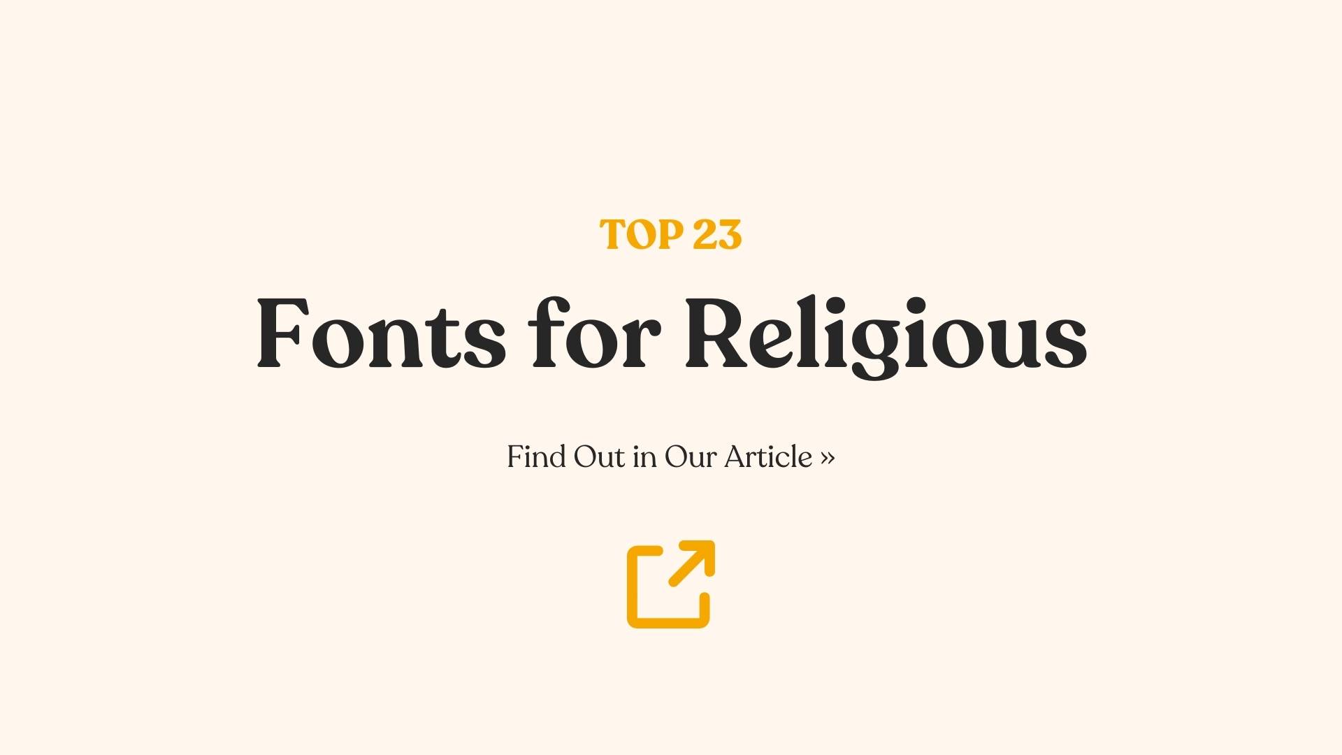 23 Fonts for Religious That Will Create a Spiritual Ambiance