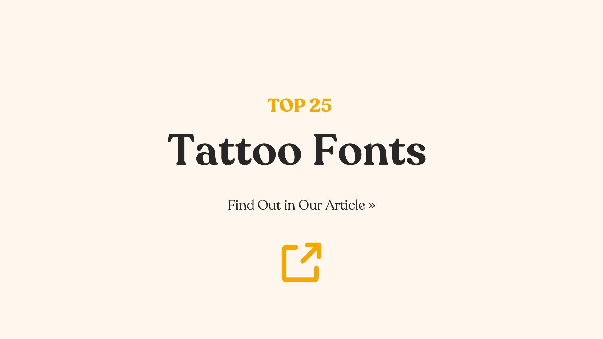 25 Must-see Fonts for Every Tattoo Lover