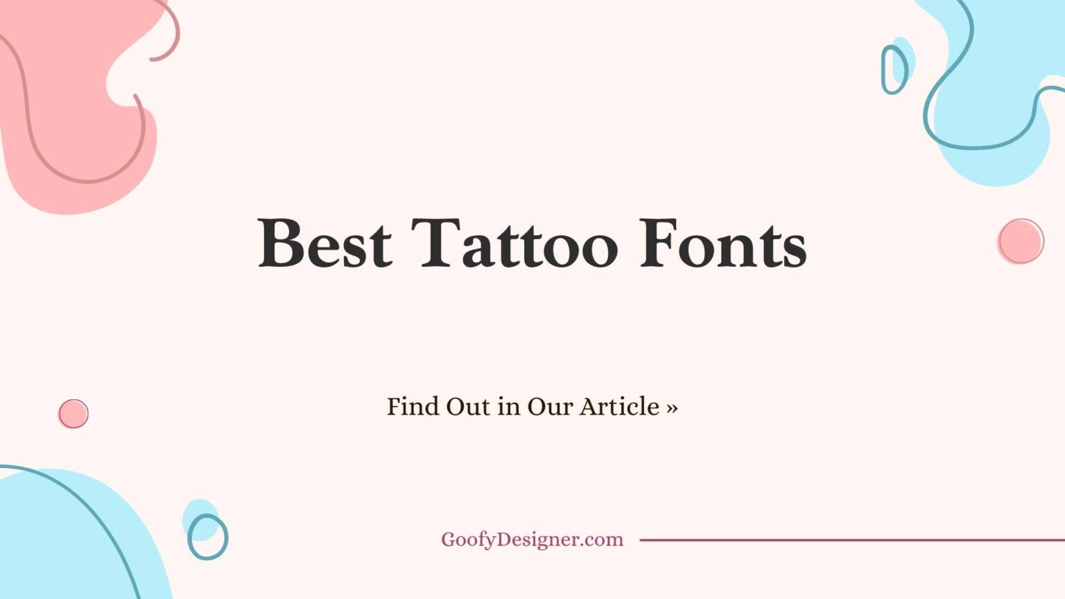 25 Must-see Fonts for Every Tattoo Lover