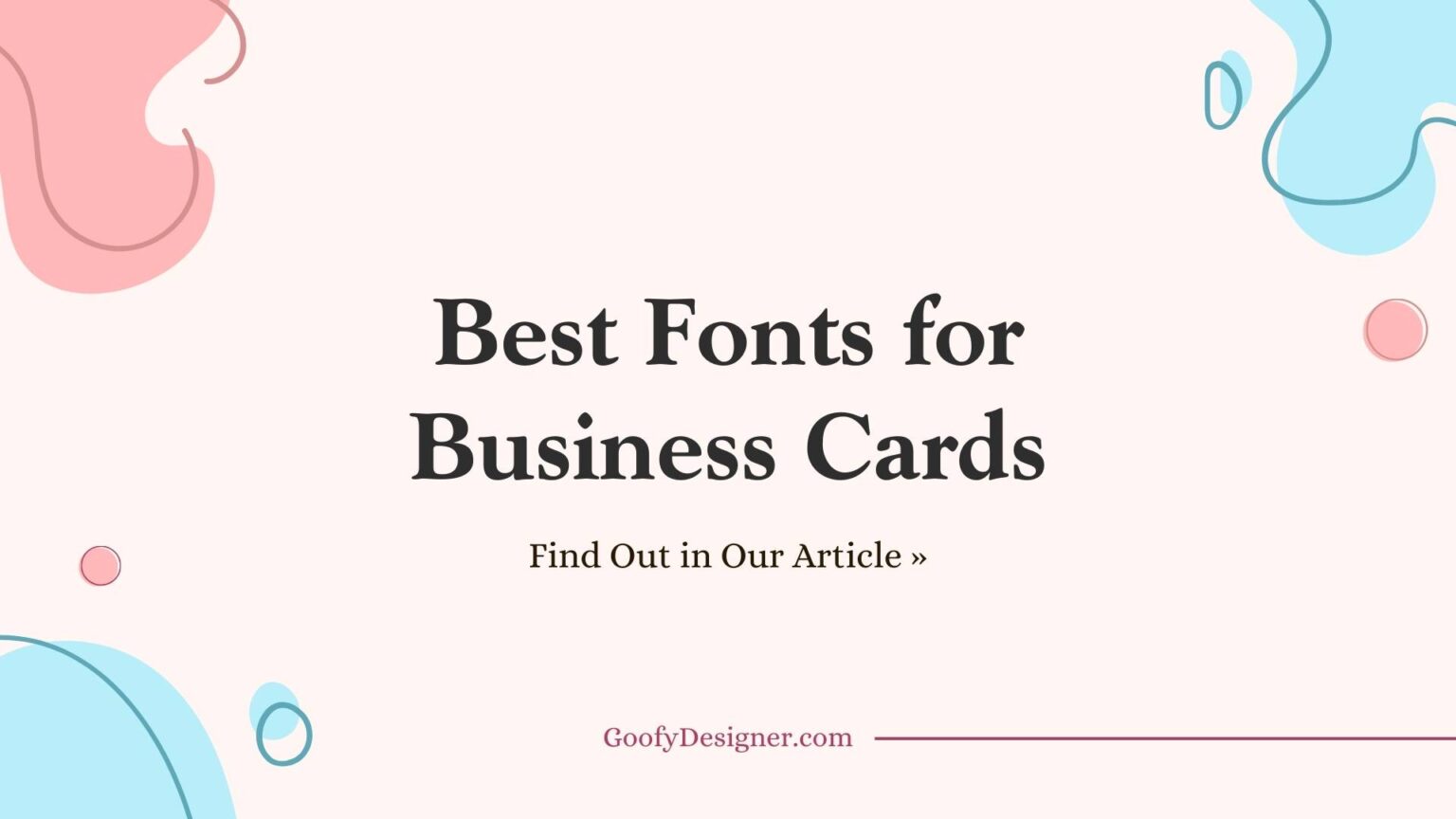 23 Business Card Fonts That Will Reflect Your Brand's Personality