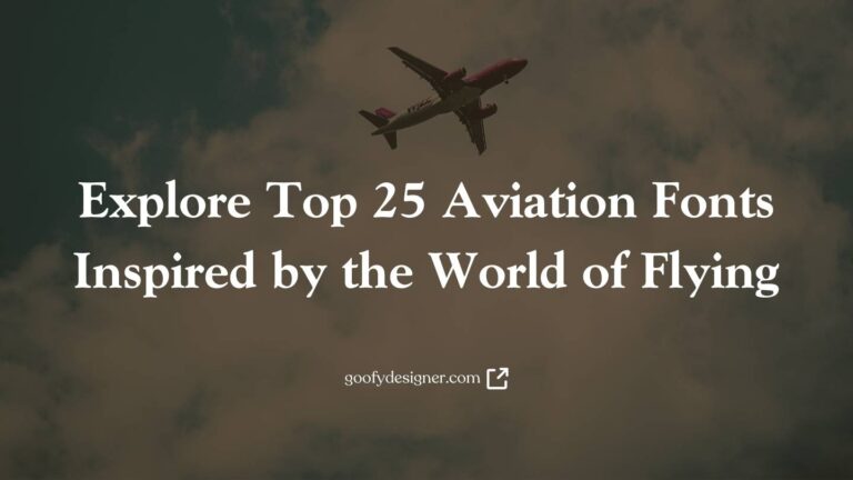 Explore Top 25 Aviation Fonts Inspired by the World of Flying