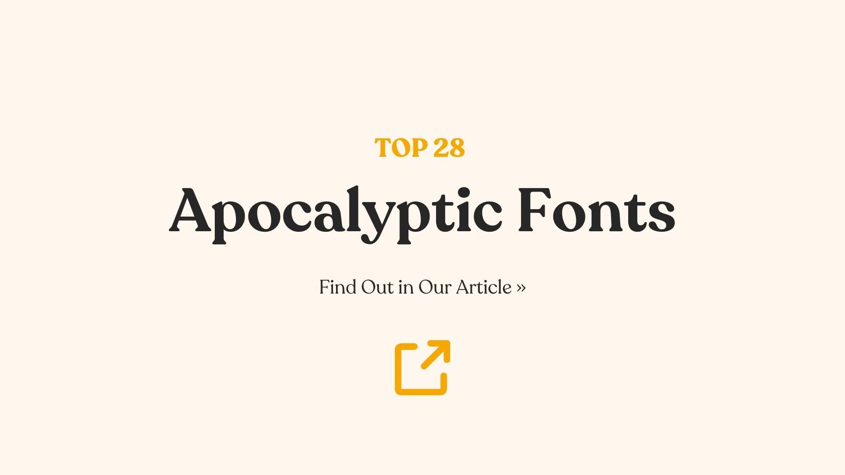 28 Apocalyptic Fonts That Radiate the Dystopian Ambiance