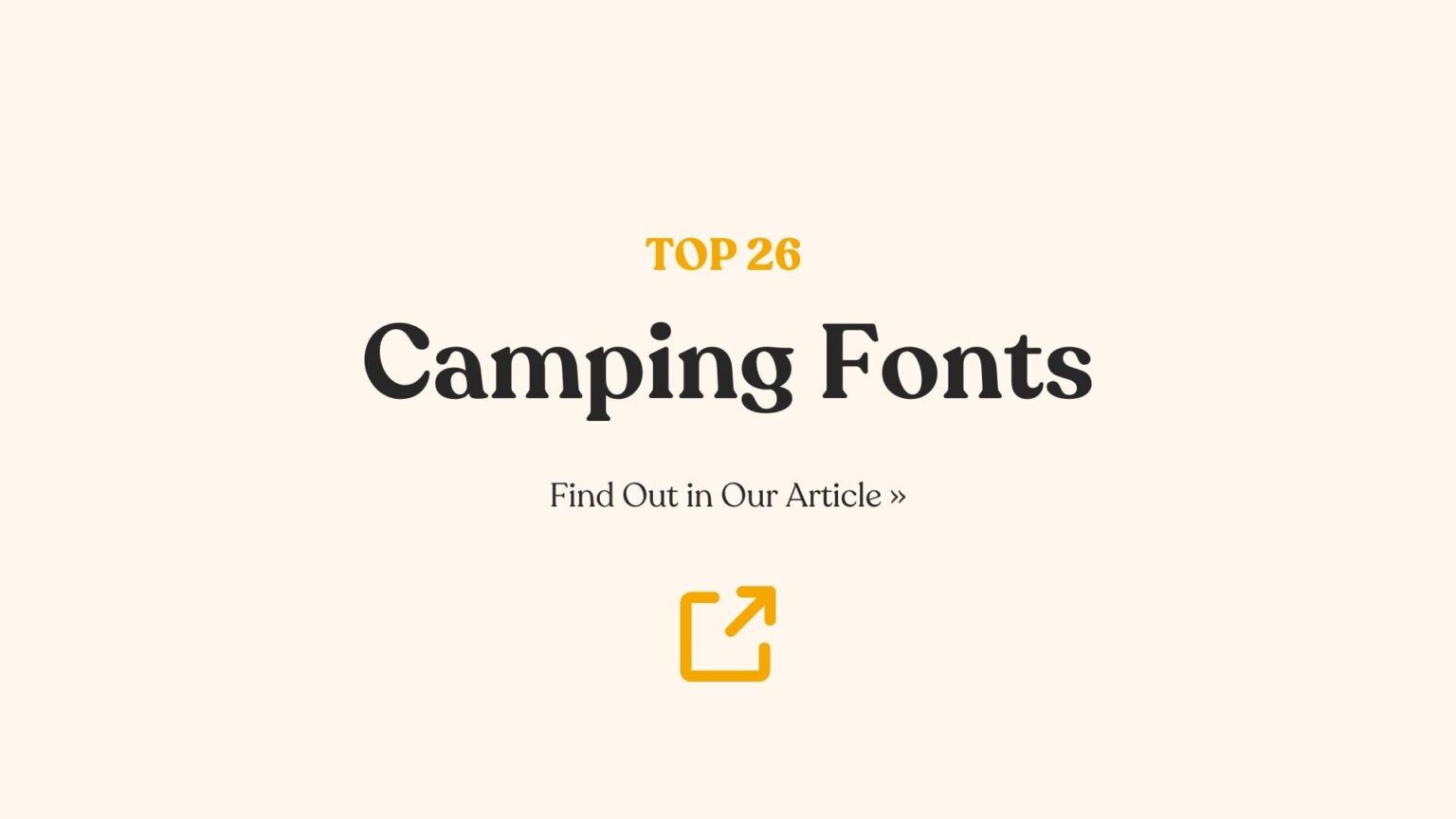26 Camping Fonts That Resonate With Every Outdoor Enthusiast