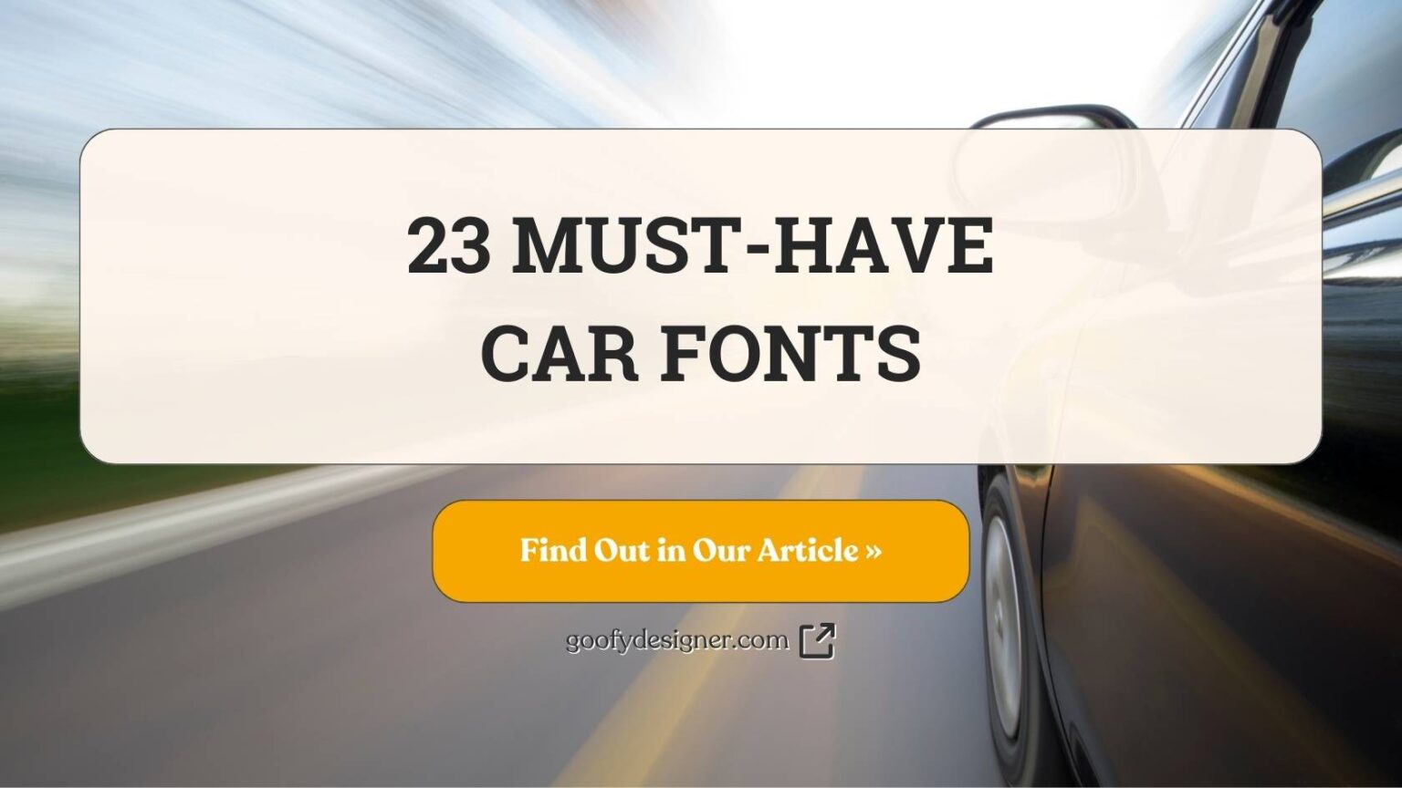 23 Car Fonts That Capture the Essence of Speed and Luxury