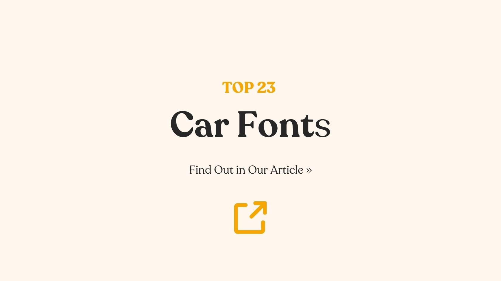 23 Car Fonts That Capture the Essence of Speed and Luxury