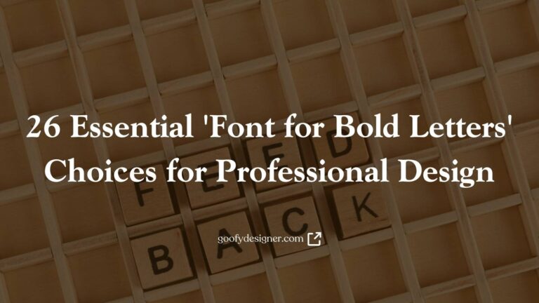 26 Essential 'Font for Bold Letters' Choices for Professional Design