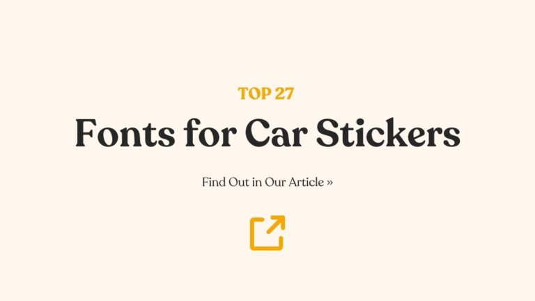 Unveiling the Top 27 Fonts for Car Stickers for Enthusiasts