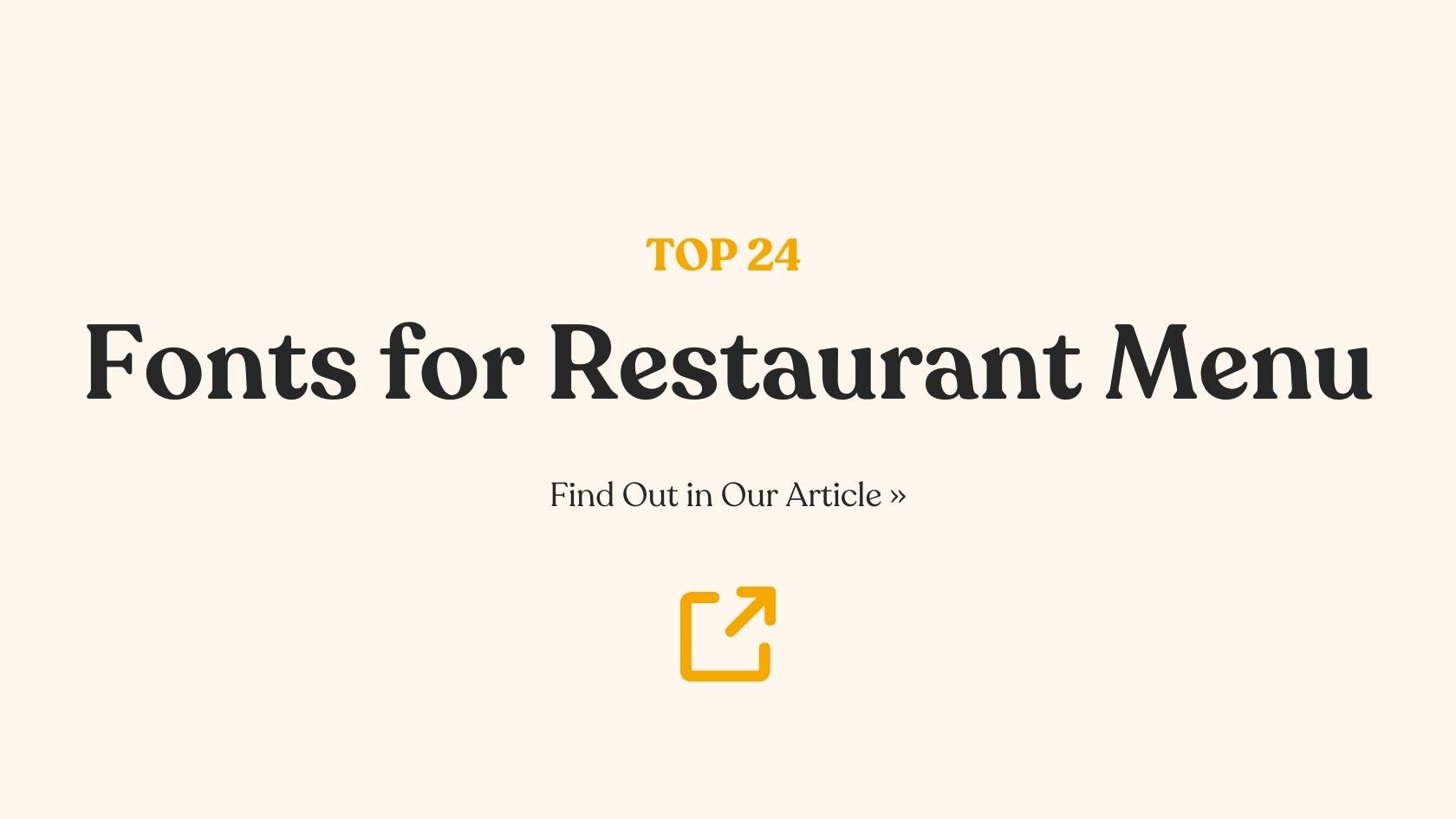 24 Fonts for Restaurant Menu Every Restaurateur Should Consider