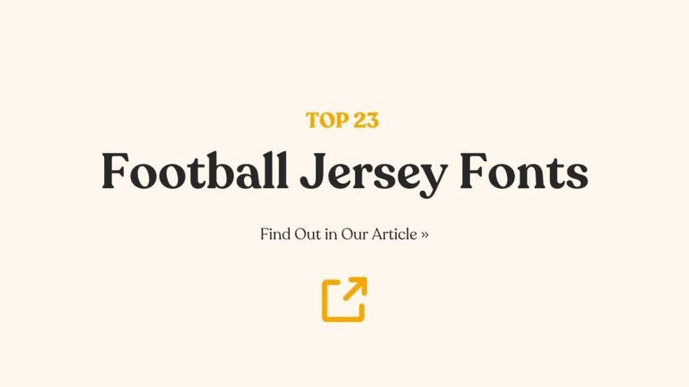 23 Football Jersey Fonts That Are Scoring Big in Design