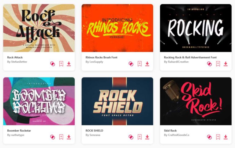 25 Rock Fonts That Hit the Right Note in Design