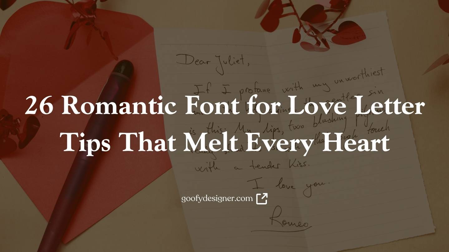 26 Romantic Font for Love Letter Tips That Melt Every Heart