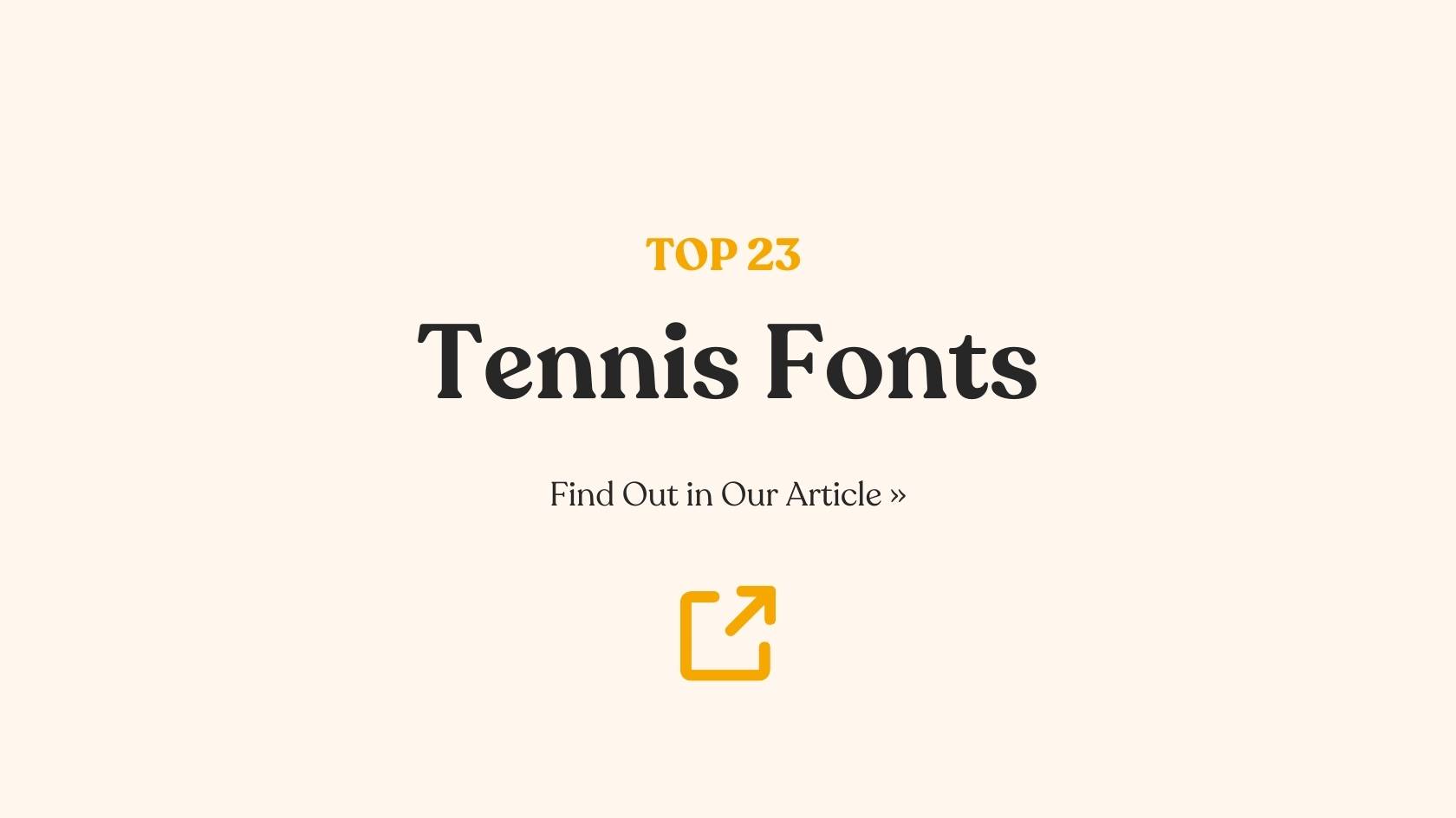 23 Tennis Fonts That Will Be a Grand Slam in Typography