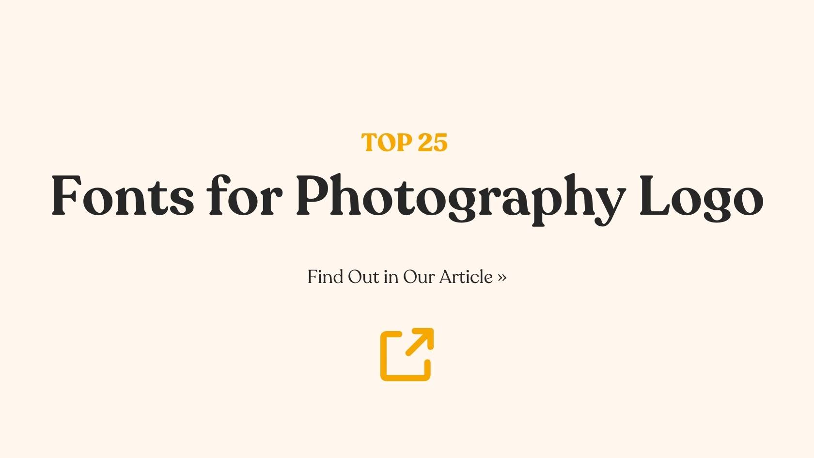 25 Best Fonts for Photography Logo That Zoom in on Inspiration