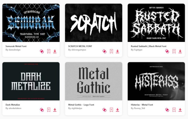 22 Heavy Metal Fonts That Embody the Essence of the Genre